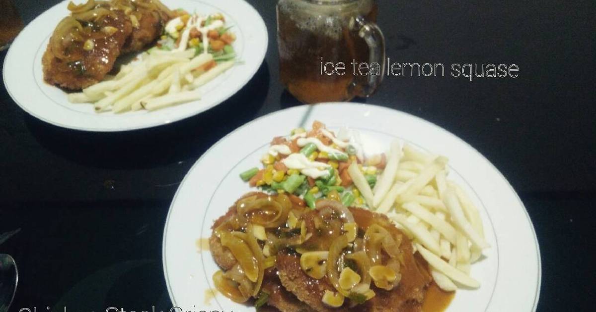Resep Chicken steak crispy with ice tea lemon squase oleh Mayda Zhafira ...