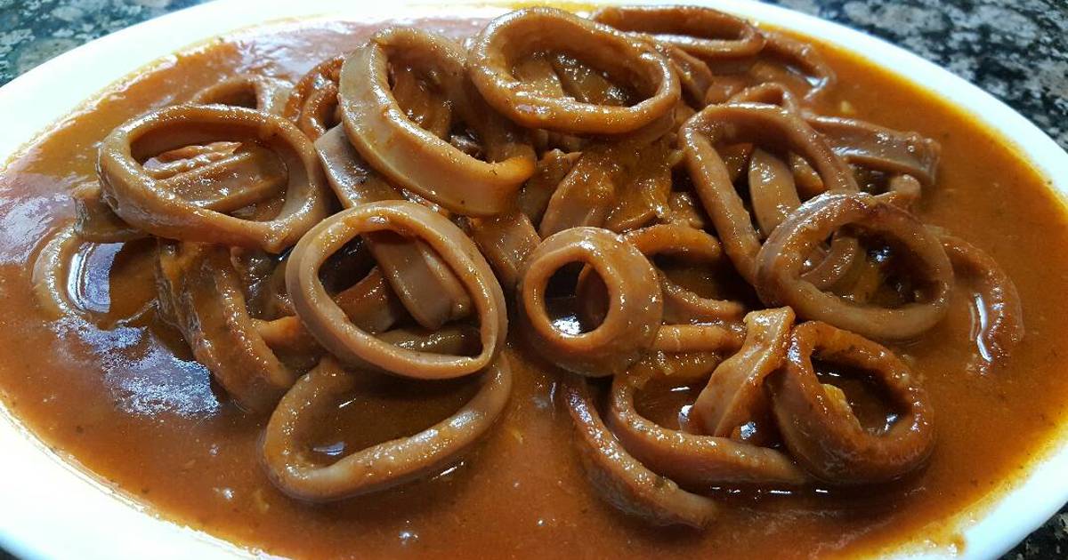 Calamar en salsa Receta de Mari Carmen Perez Lopez- Cookpad