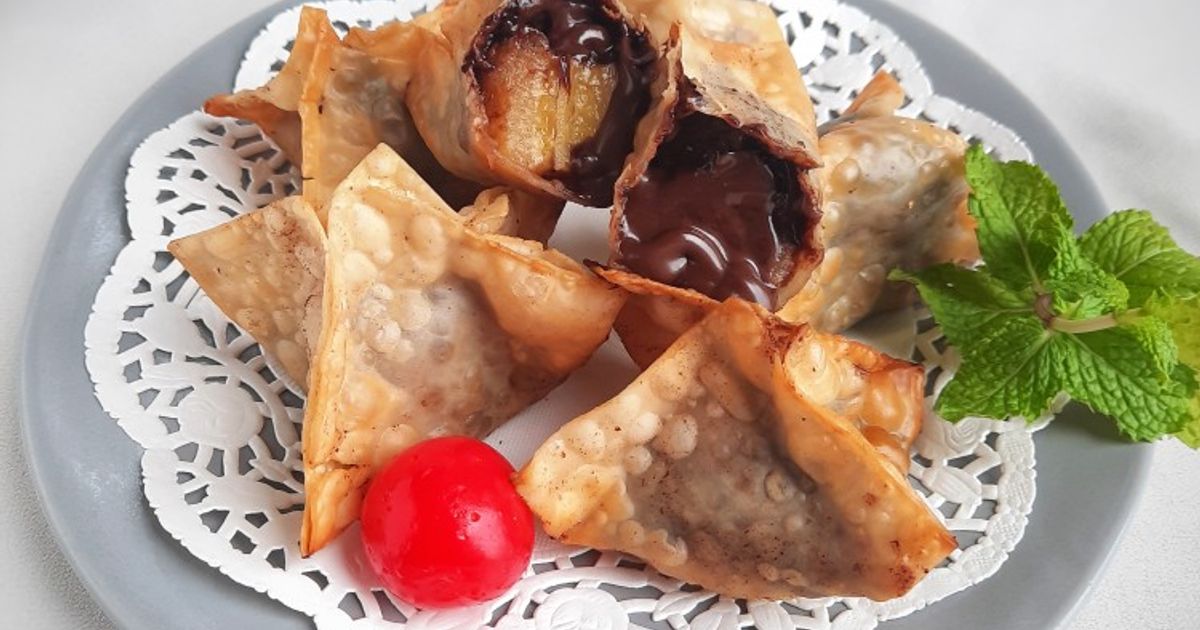 Resep Pangsit Choco Banana Cheese oleh melda yanti - Cookpad