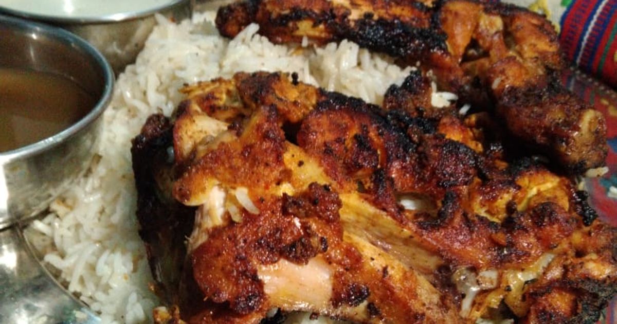 Chicken Tikka With Tarka Rice Recipe by @Tehmina_Ameen - Cookpad