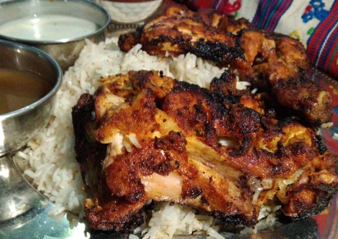 Chicken Tikka With Tarka Rice Recipe by @Tehmina_Ameen - Cookpad