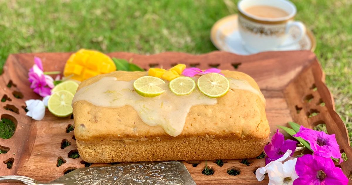 Mango Loaf Cake With Lime Glaze Recipe by MrsRiasat Ali - Cookpad