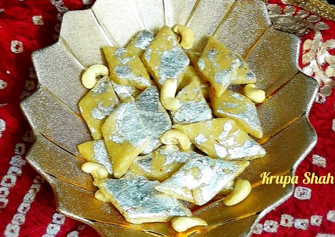 Kesar kaju katli Recipe by Krupa Kapadia Shah - Cookpad