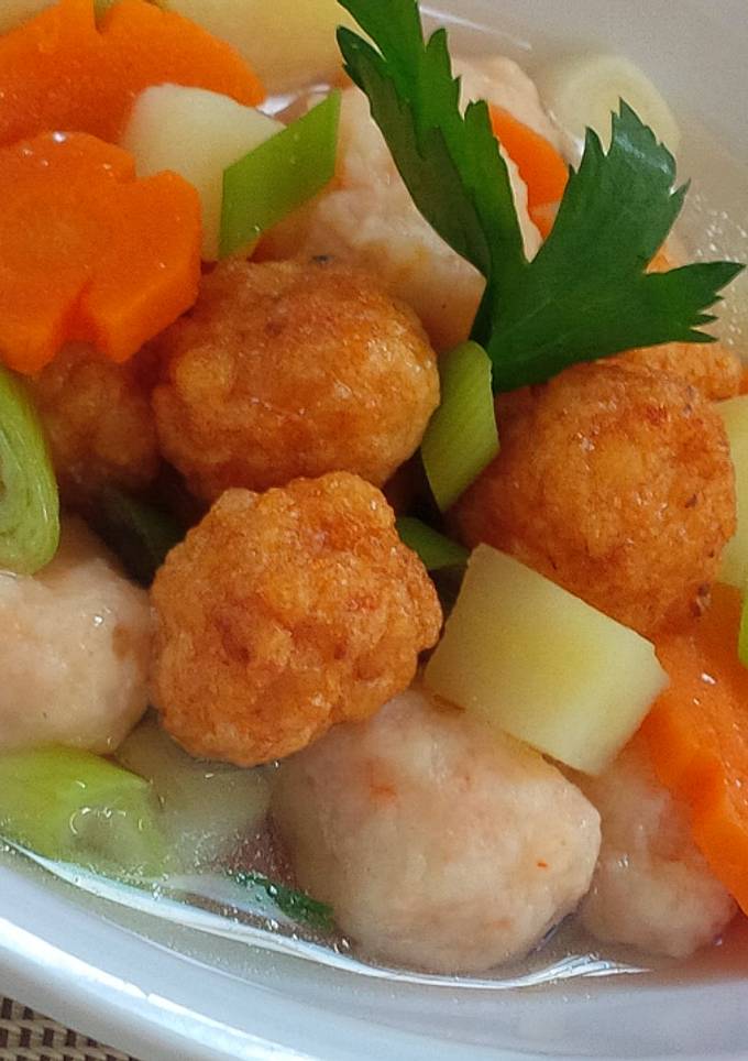 Resep Sup Bola Bola Udang Kesukaan my kiddos+Step by step oleh Tintin ...