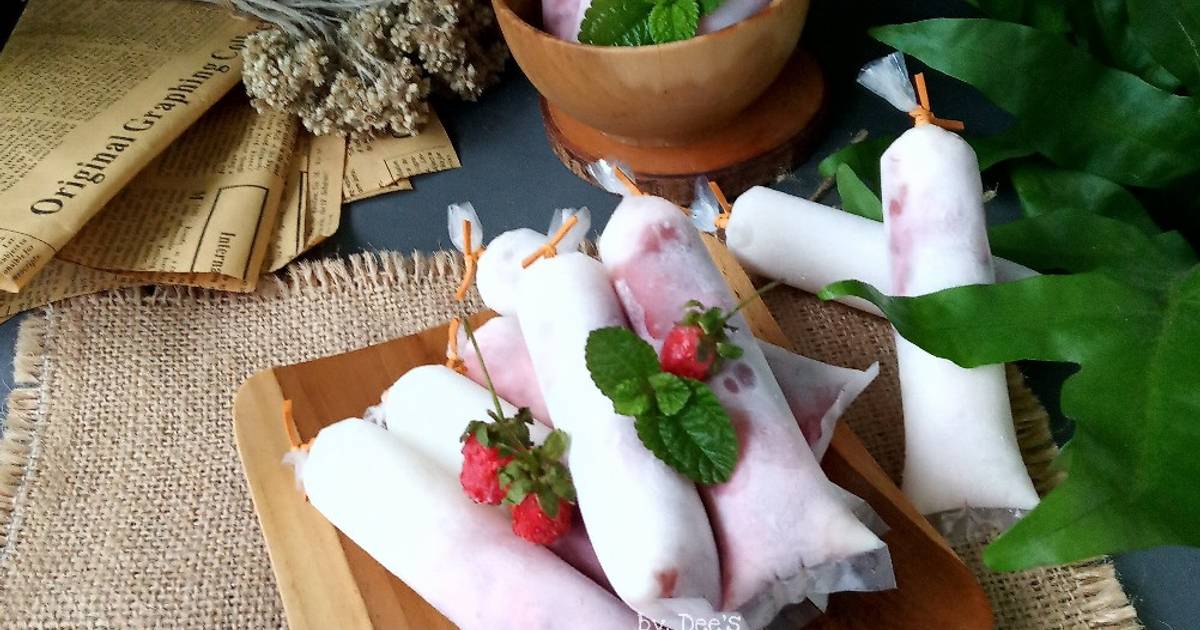 134 resep es mambo lembut strawberry enak dan mudah - Cookpad