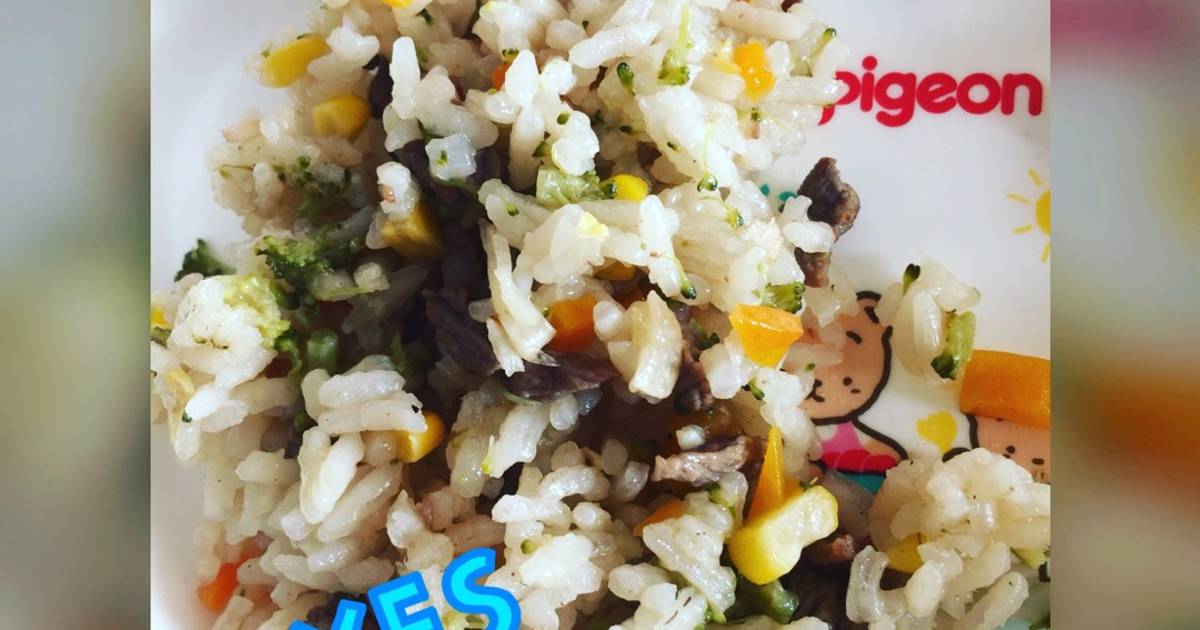 35 resep mpasi nasi tim daging 1 tahun enak dan mudah - Cookpad