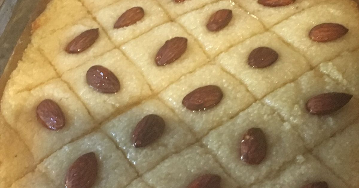 Harise (Postre árabe De Sémola Blanca) Receta de martalhanna