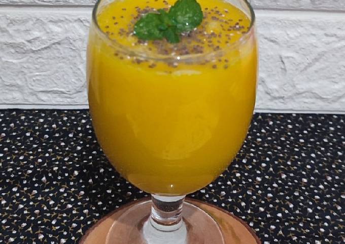 Resep Jus Mangga Chiaseed Dengan Air Kelapa oleh Bunda TitanQue - Cookpad