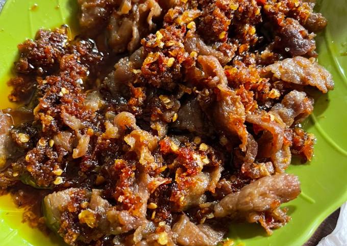 Resep Beef Slice Sambel Bawang oleh Citra - Cookpad