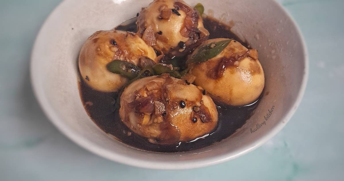 Resep Telur Lada Hitam oleh Hadleny Kitchen - Cookpad