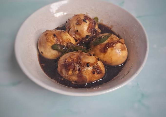 Resep Telur Lada Hitam oleh Hadleny Kitchen - Cookpad