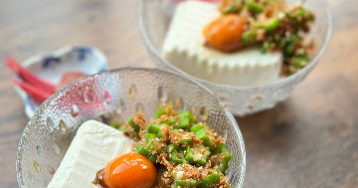 Japanese Okra Tofu Recipe by Aunty Eiko's international cuisine ...
