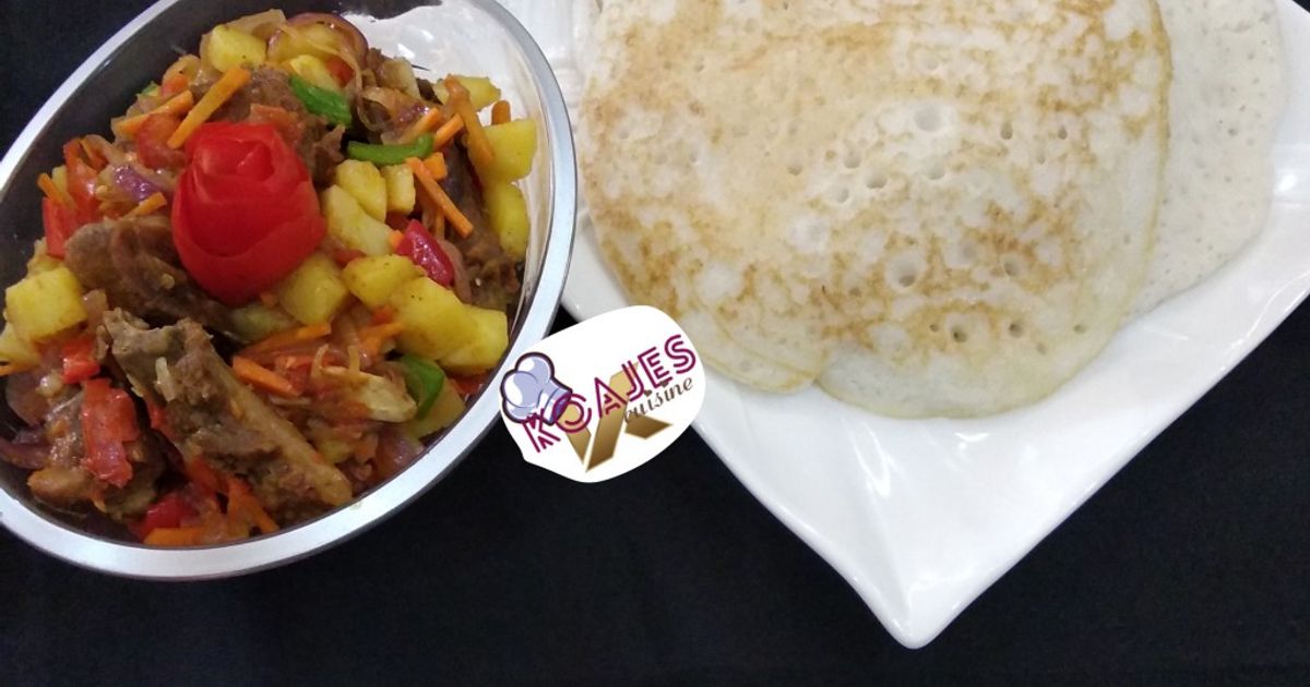 Sinasir With Potato Vegetable Sauce Recipe by kareemah kaoje - Cookpad