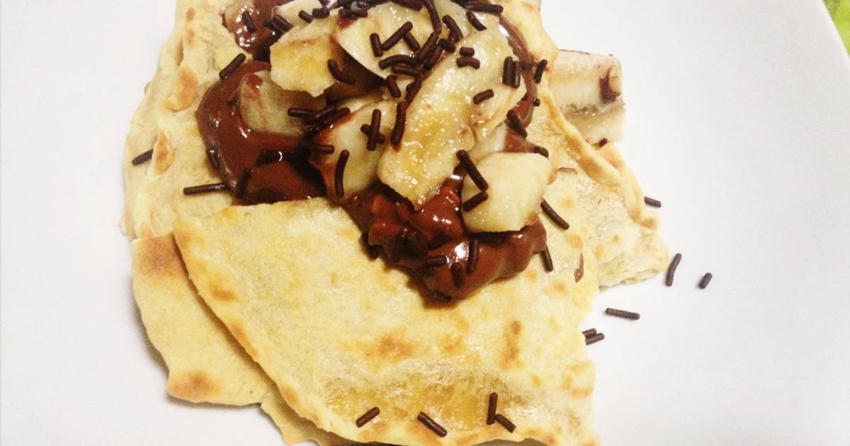 Resep Roti Tortilla (pisang coklat) oleh Agnia Madihah - Cookpad
