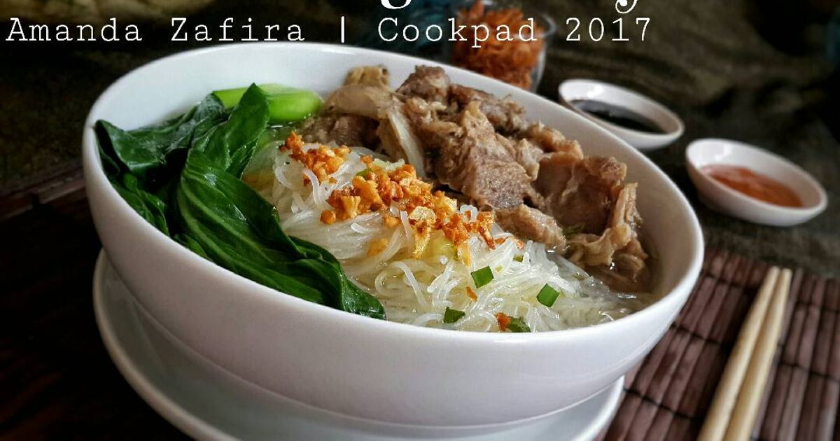 Resep Bihun Kuah Iga Pakcoy oleh Amanda Garden To Table - Cookpad