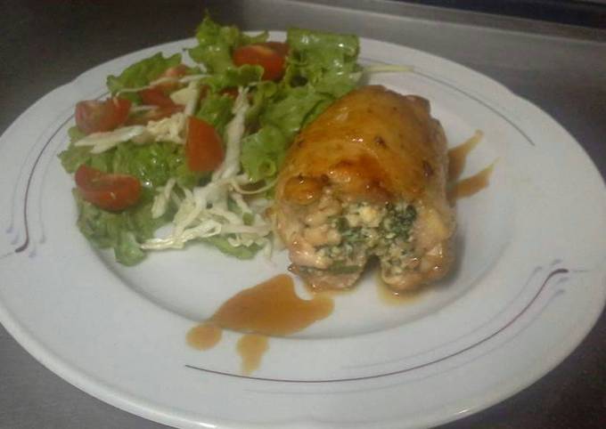 Pollo relleno de ricota, espinaca y nueces Receta de Fer en la Cocina ...