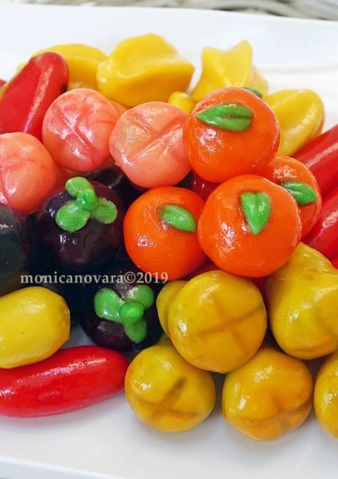 Resep Buah Fantasi Thailand (Khanom Look Choup / Luk Cup) oleh Monica Novara H. - Cookpad