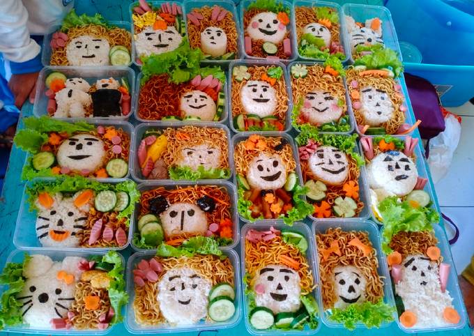 Resep Bento Aneka Ekspresi (Melati) oleh Widjie Astuti - Cookpad