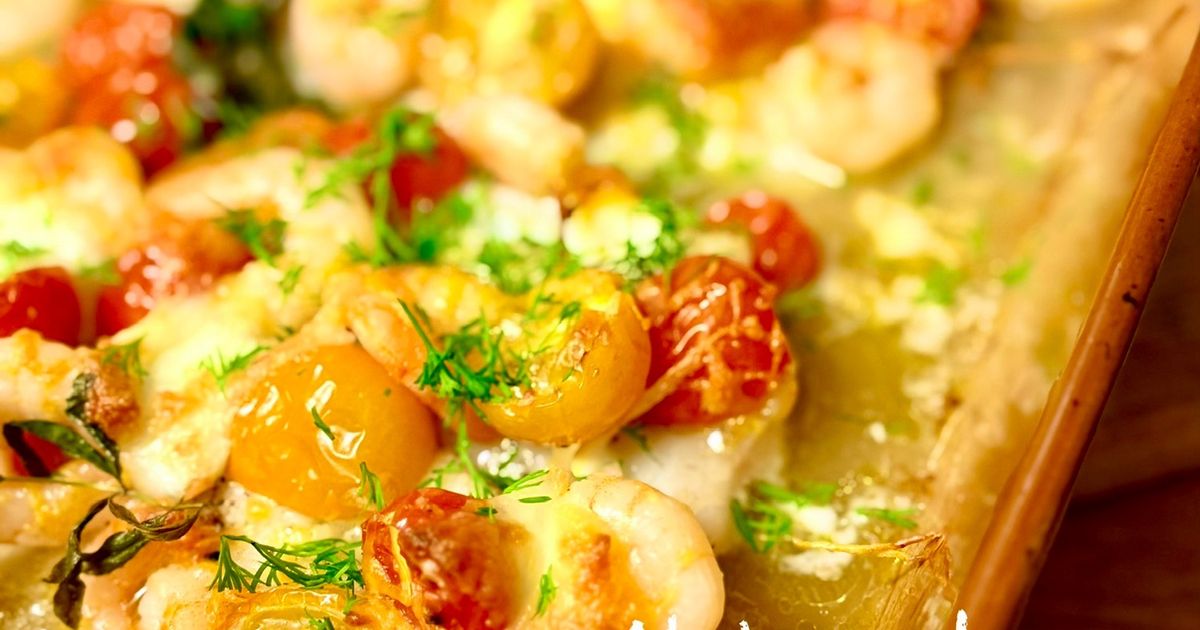 Cod With Shrimp, Cherry Tomatoes, And Mozzarella Recipe by ALEX xx 🇬🇧🇱🇹 ...