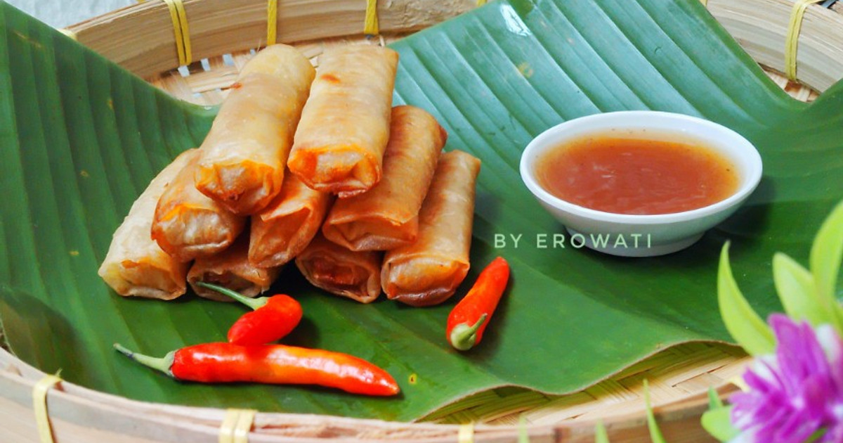 Resep Lumpia Mini Isi Bengkuang oleh Erowati - Cookpad