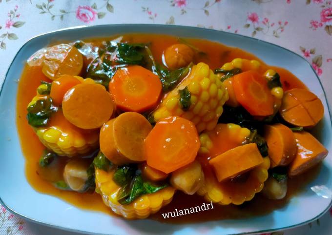 Resep Jagung Sosis Saos Padang oleh wulanandri - Cookpad