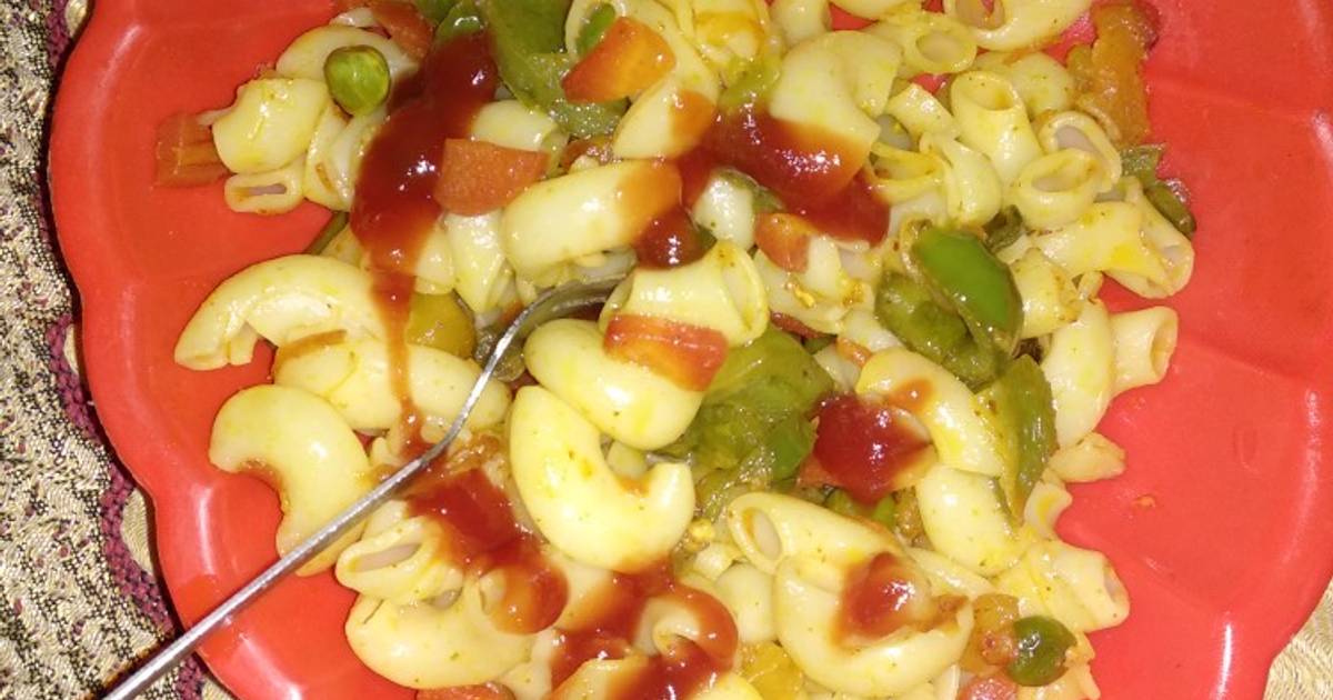 Tri- colour Macaroni Recipe by sangeeta arora - Cookpad