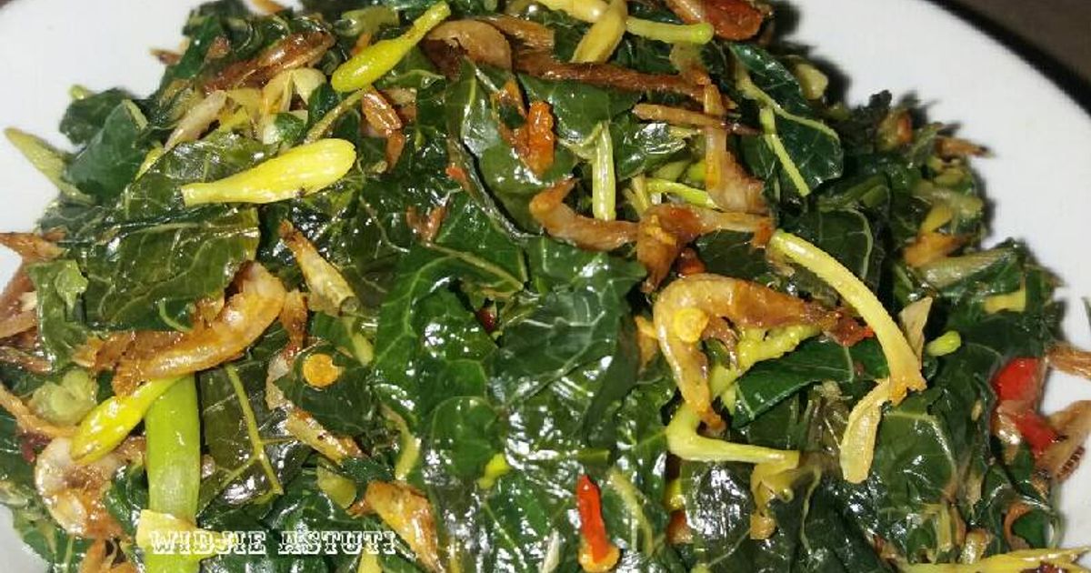 Resep Tumis Bunga, Daun Pepaya Dan Udang Rebon. Tips Tanpa Pahit oleh ...