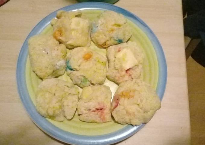 Galletas con coco, chocolate blanco y confites de colores Receta de ...