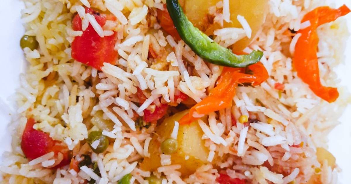 Mix Sabzi Rice Recipe by Kashaf Khan - Cookpad