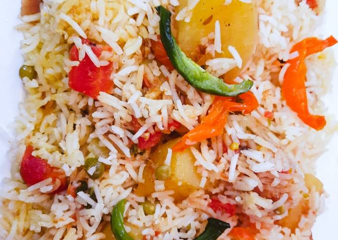 Mix Sabzi Rice Recipe by Kashaf Khan - Cookpad