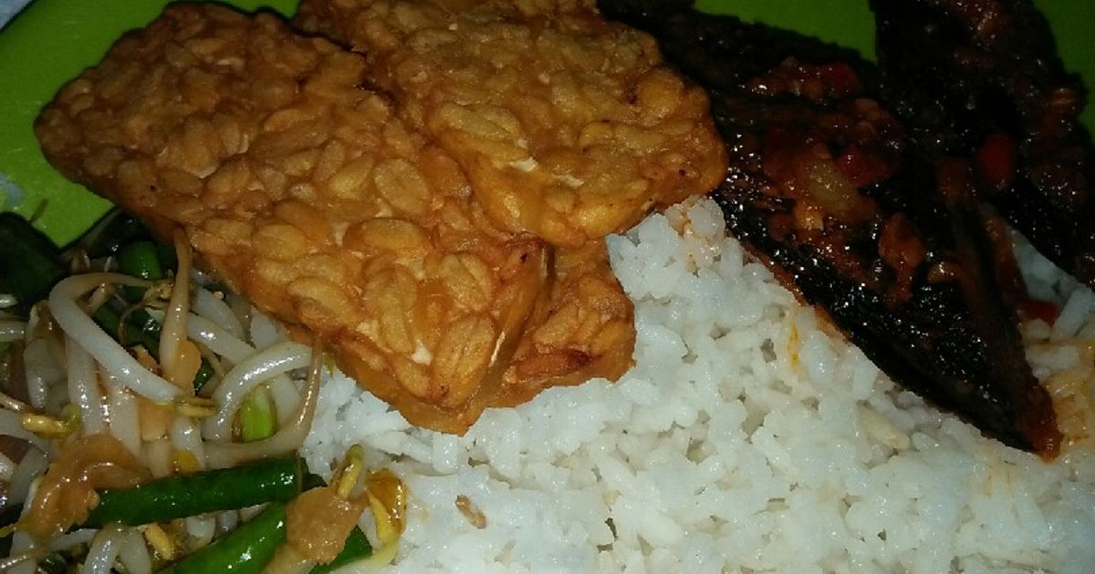 Resep Nasi Ikan Tongkol Balado Tumis Toge Kacang Panjang Dan Tempe ...