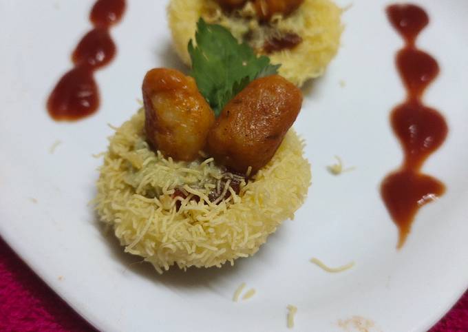 Potato nest chat Recipe by Anjana Sheladiya - Cookpad
