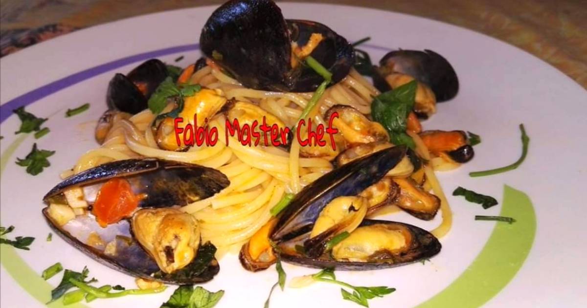 Ricetta Spaghetti con Cozze, Pomodorini Freschi e Zafferano di Fabio ...