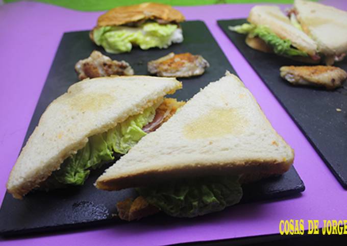 Triángulos de jamón y bollo de leche Receta de jorbasmar- Cookpad