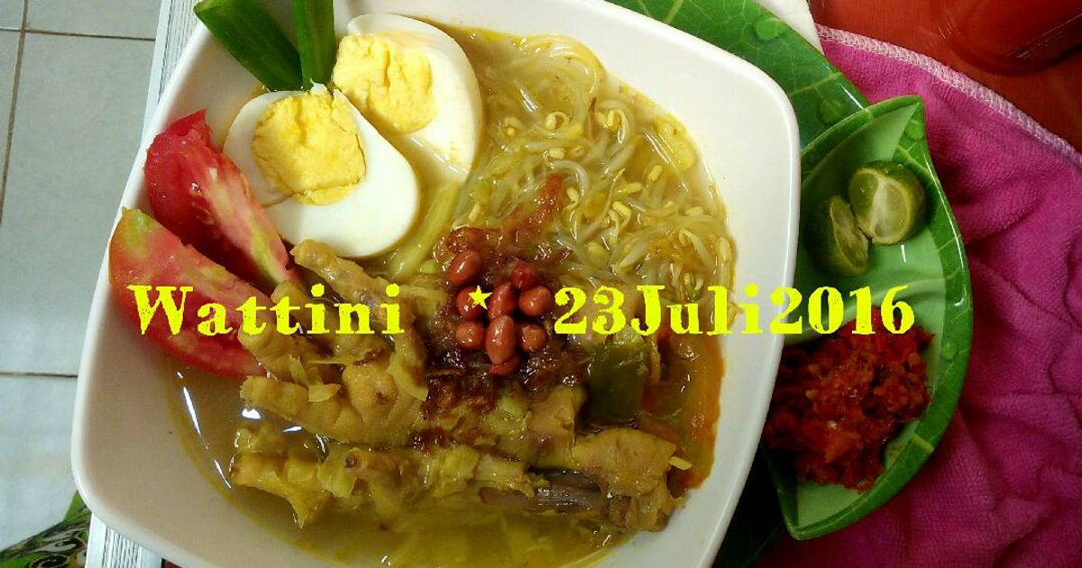 Resep Soto Ceker Asli Indonesia oleh Wattini Kitchen - Cookpad