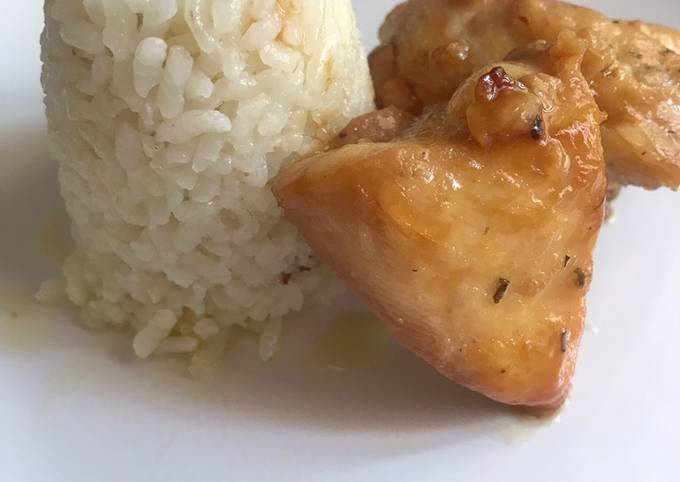 Arroz Blanco Con Pollo Arroz Con Puré De Pollo Con Su Sazón Peruano