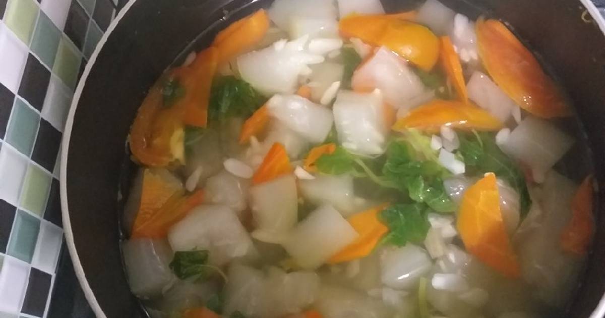 Resep 28.Sayur labu putih bayam bening oleh Nuryati - Cookpad