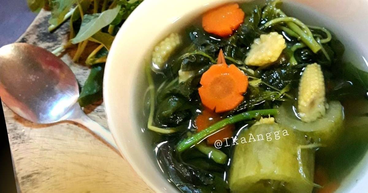 Resep Sayur Bening Bayam Kampung oleh ika angga - Cookpad