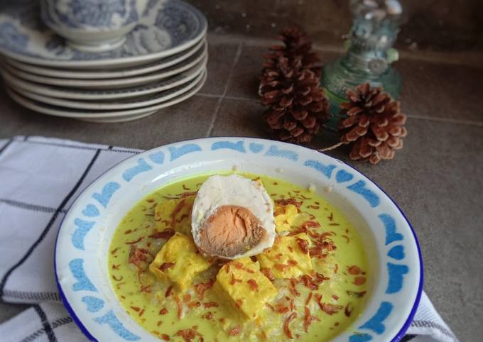 Resep Bubur Terik Tahu Telur Asin oleh Mami Kenzie - Cookpad