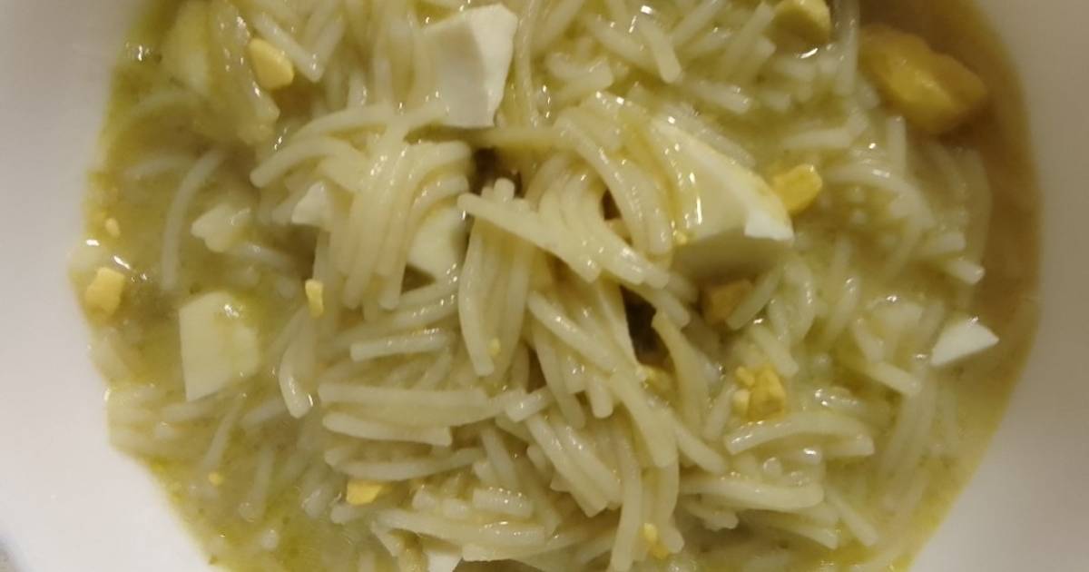 Sopa de fideos con huevo cocido Receta de Inma Galvan Vergara/María ...