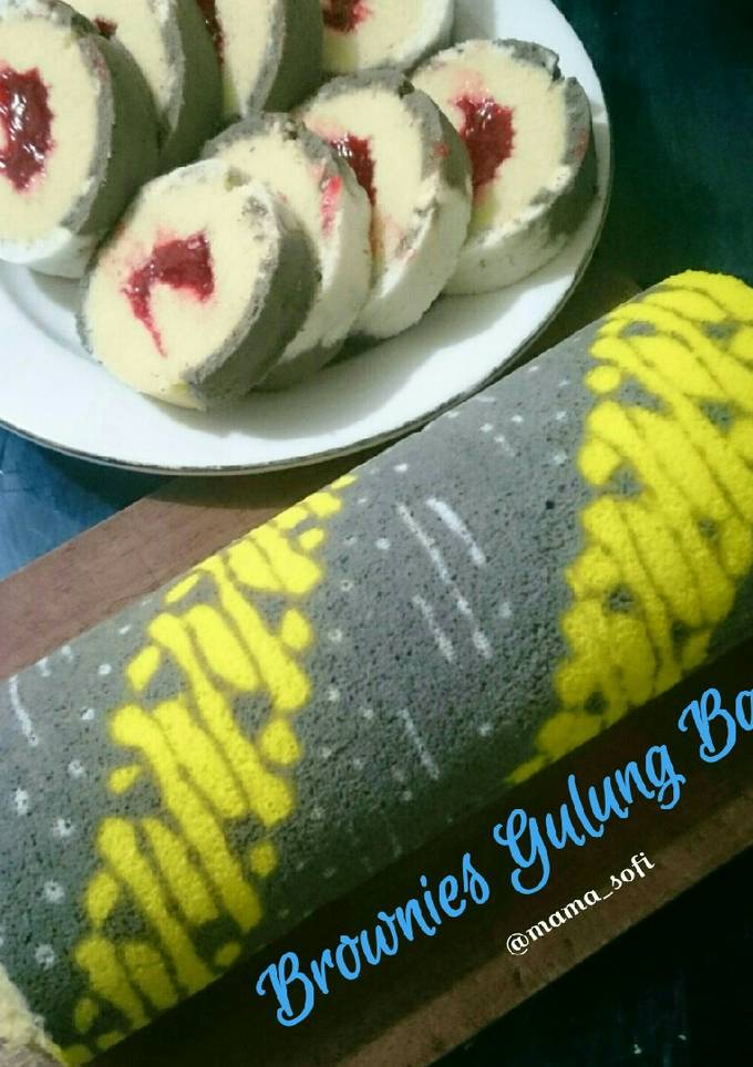 Resep Brownies Gulung Batik coklat putih oleh Rahayu Widya - Cookpad