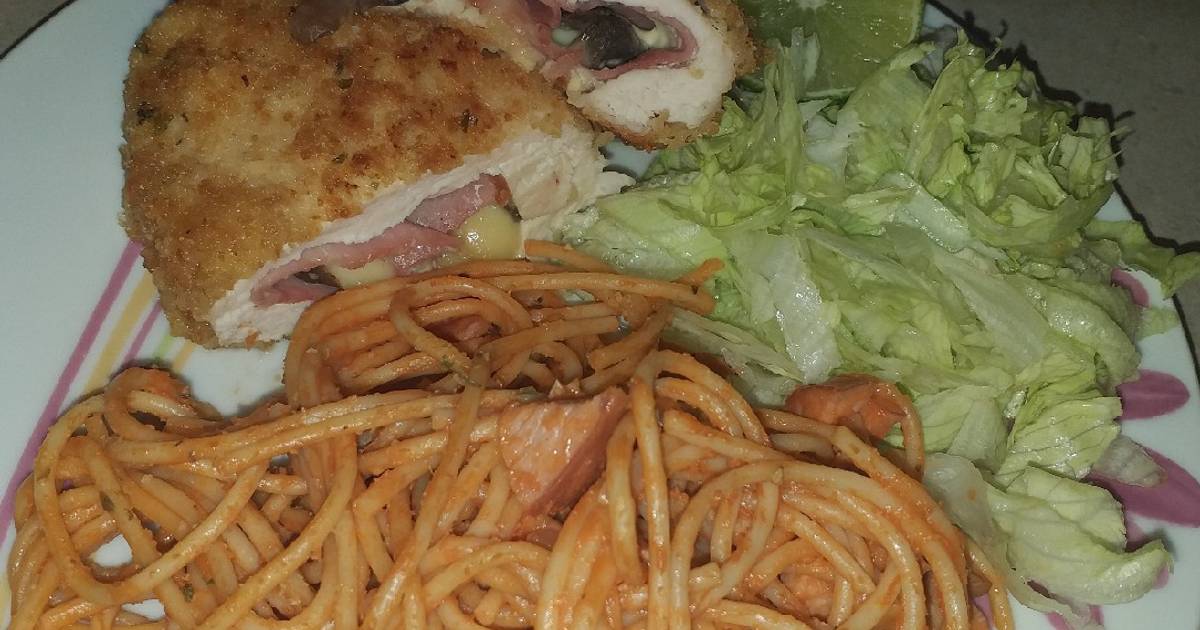 Pechugas rellenas Receta de Glendi Rodrīguez Hernández- Cookpad