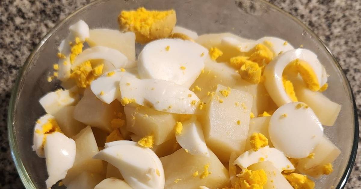 Ensalada de papa con huevo Receta de Cocinando con Clau- Cookpad