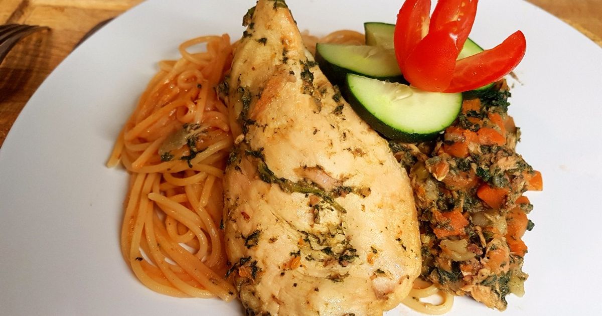 Mixed Veges And Pasta Chicken Breast Recipe by Gitau Wa Kanyambs - Cookpad