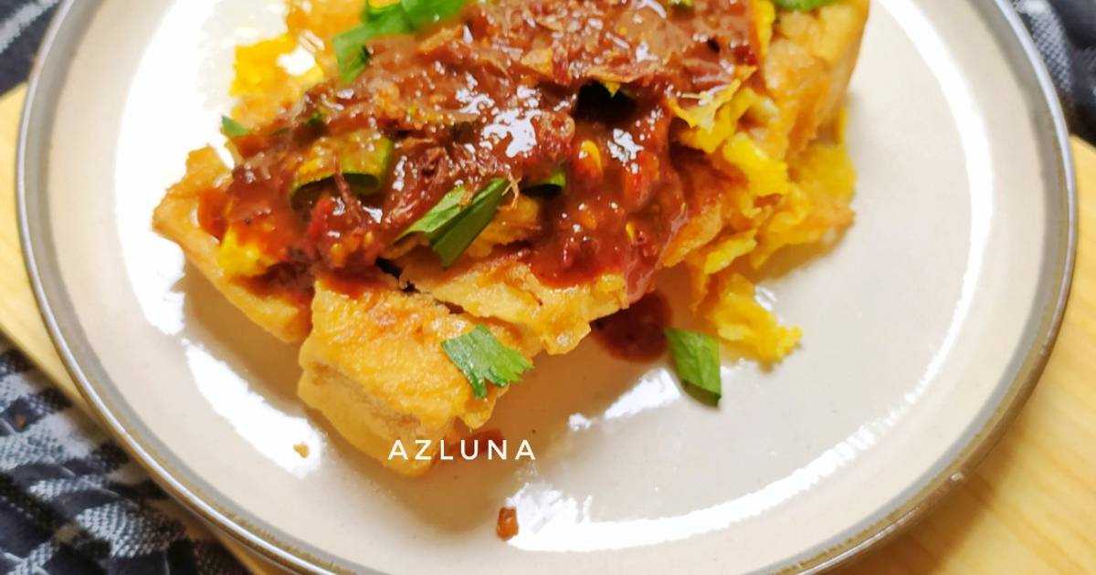 Resep 5. Tahu Telur Bumbu Kacang/Pecel oleh Azluna - Cookpad