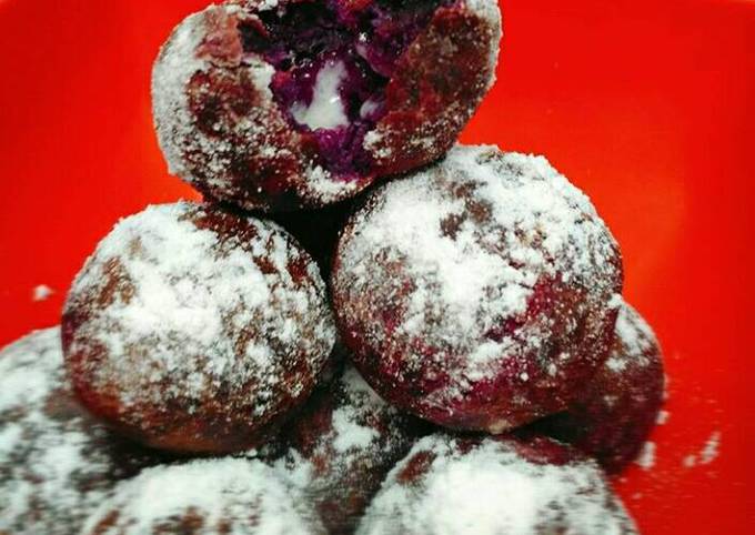 Resep Bola Bola Ubi Ungu Mozarella oleh Diyan Dhy'q - Cookpad