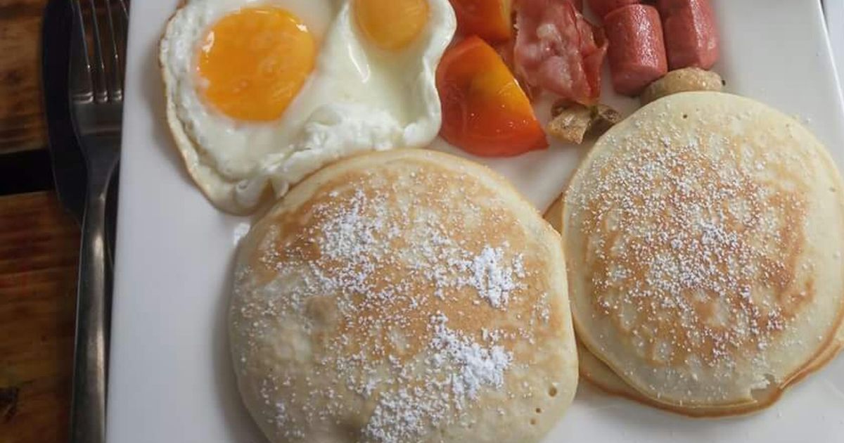 Pancake With Sausage And Egg Recipe by Jane Fash - Cookpad