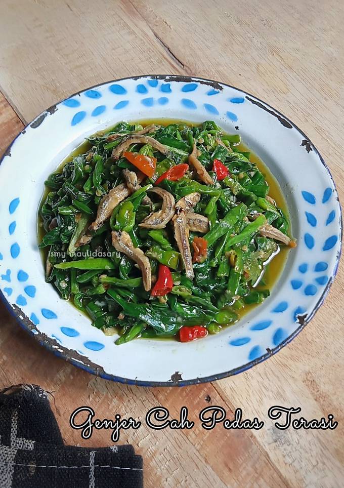 Resep Genjer Cah Pedas Terasi oleh Ismy Maulidasary - Cookpad