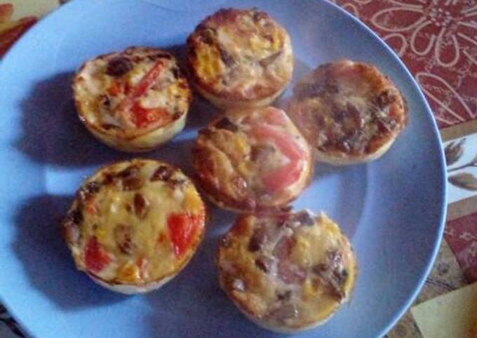 Muffins de hongos, tomate, pollo y choclo Receta de Karina Velazque ...