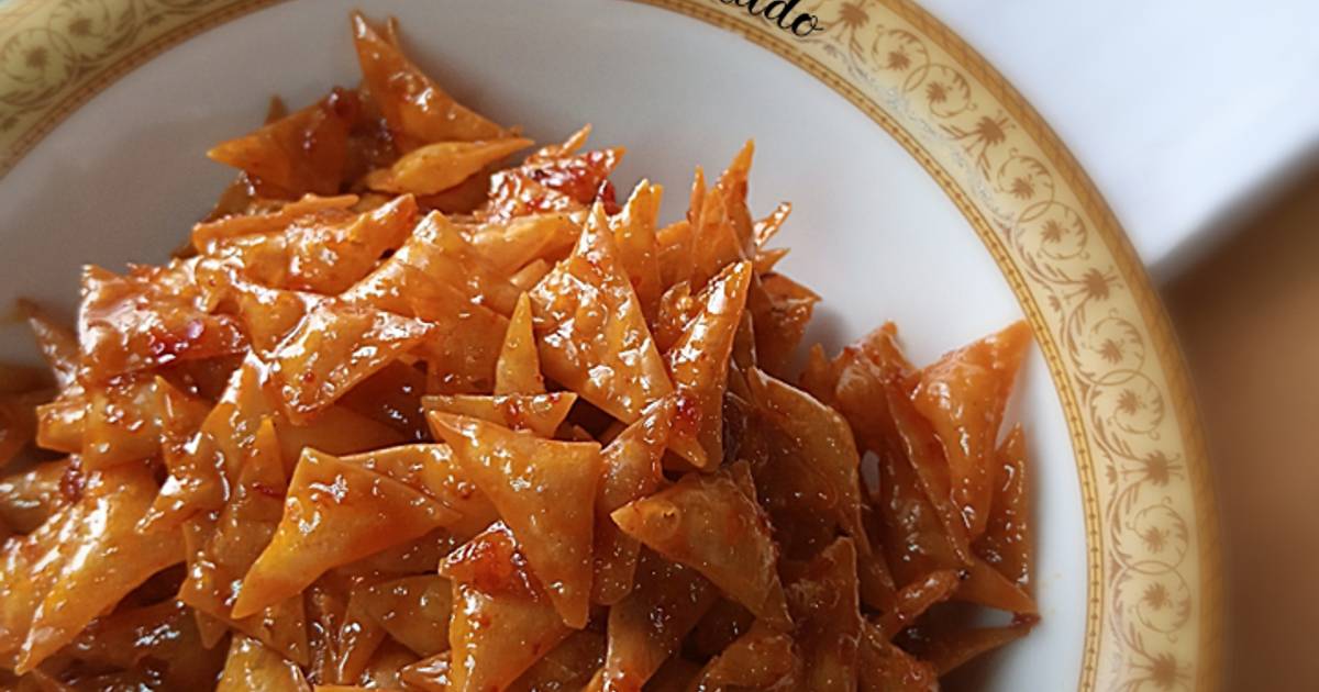 27 resep keripik pangsit balado enak dan sederhana ala rumahan - Cookpad